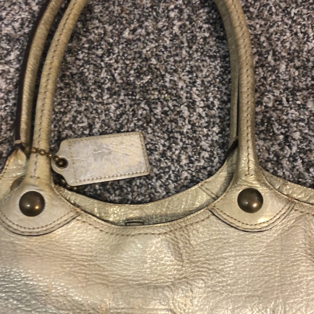 Coach Metallic Gold Handbag - Gem
